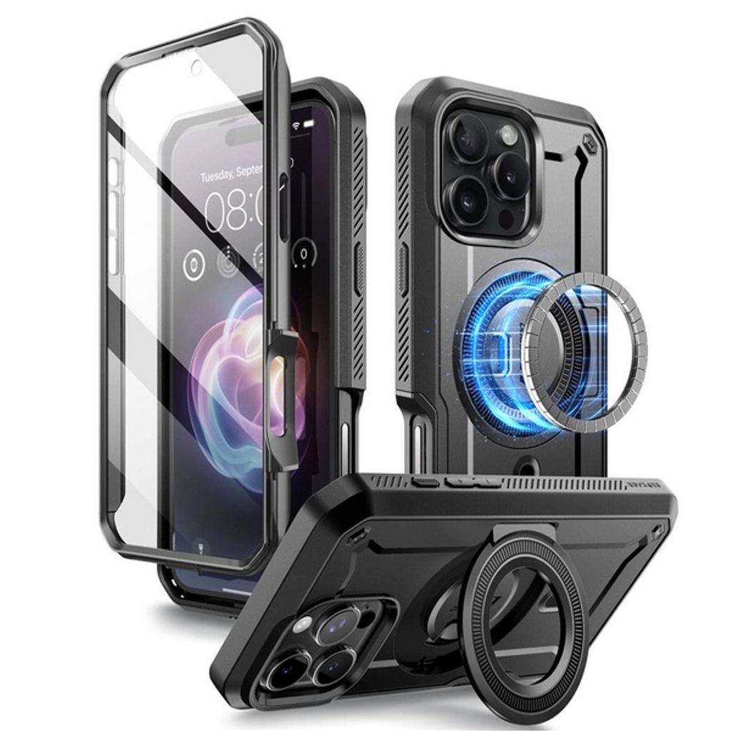 Supcase iPhone 16 Pro Max Unicorn Beetle Pro Max MagSafe Kuori - Musta - Tekniikkaosat.fi